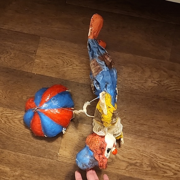 Other | Awesome Vintage Paper Mache Clown Parachute | Poshmark
